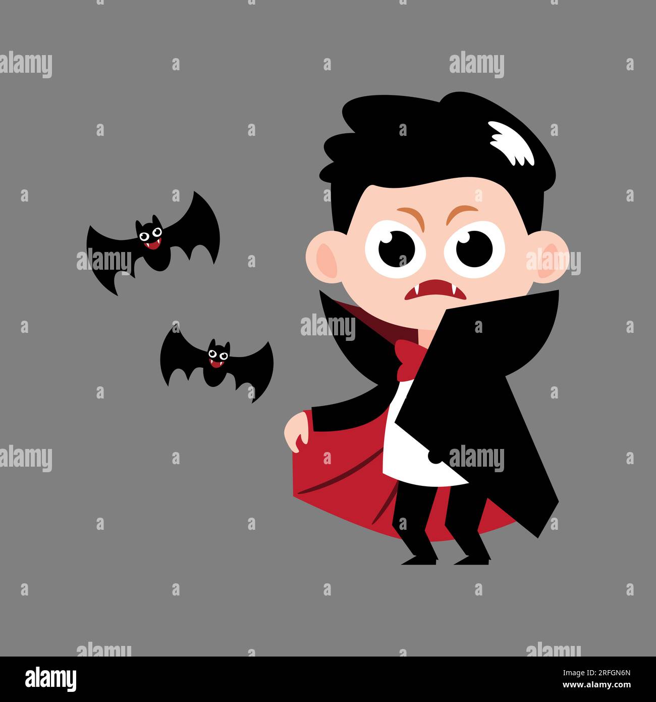 Dracula . Cute halloween cartoon characters . Vector Stock Vector Image ...