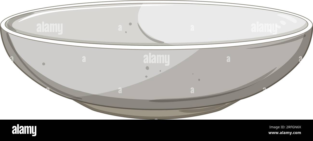 tableware plate white cartoon vector illustration Stock Vector Image ...