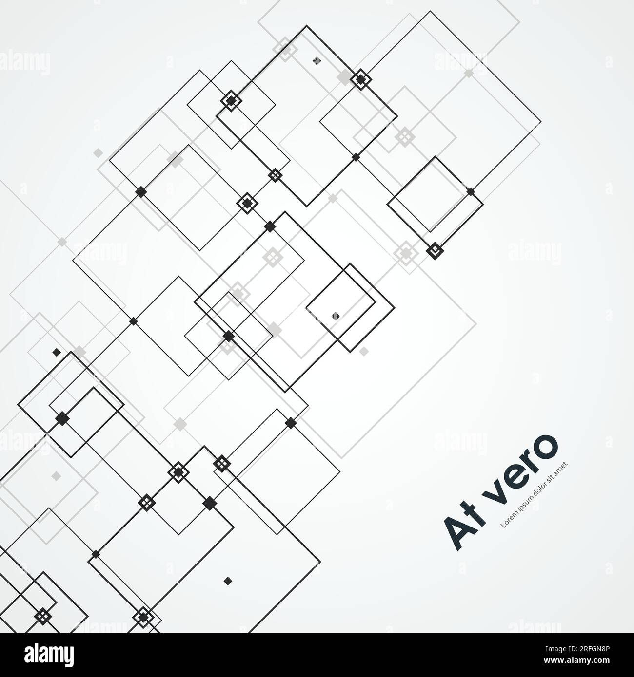 Vector connections with dots lines black white background Stock Vector ...