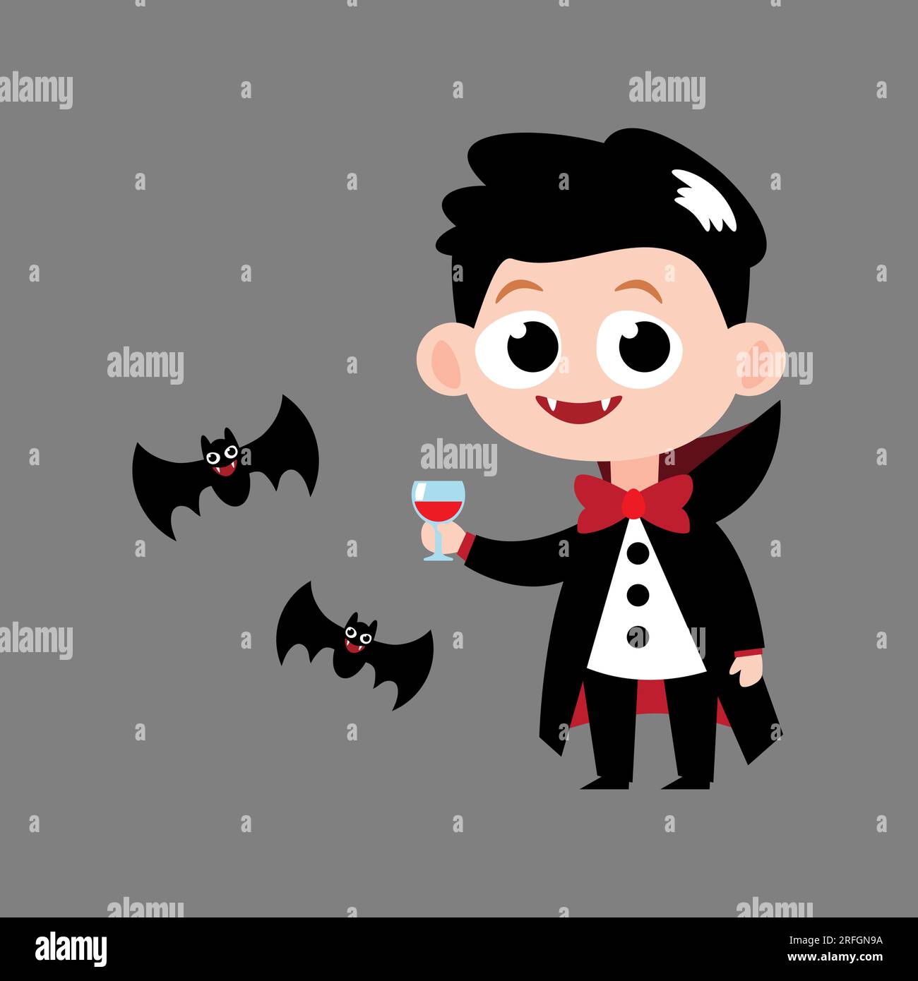 Dracula . Cute halloween cartoon characters . Vector Stock Vector Image ...