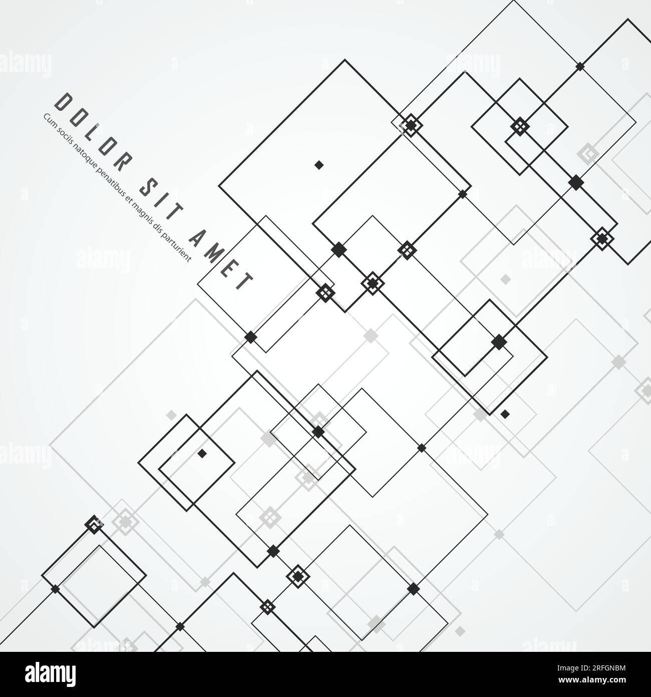 Vector connections with dots lines black white background Stock Vector ...