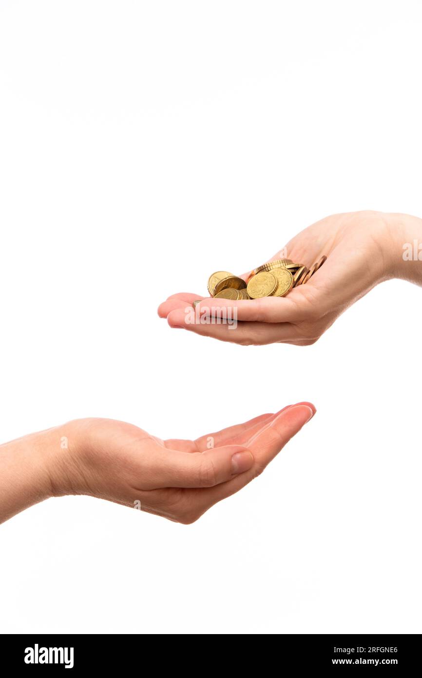 Giving to someone Cut Out Stock Images & Pictures - Alamy