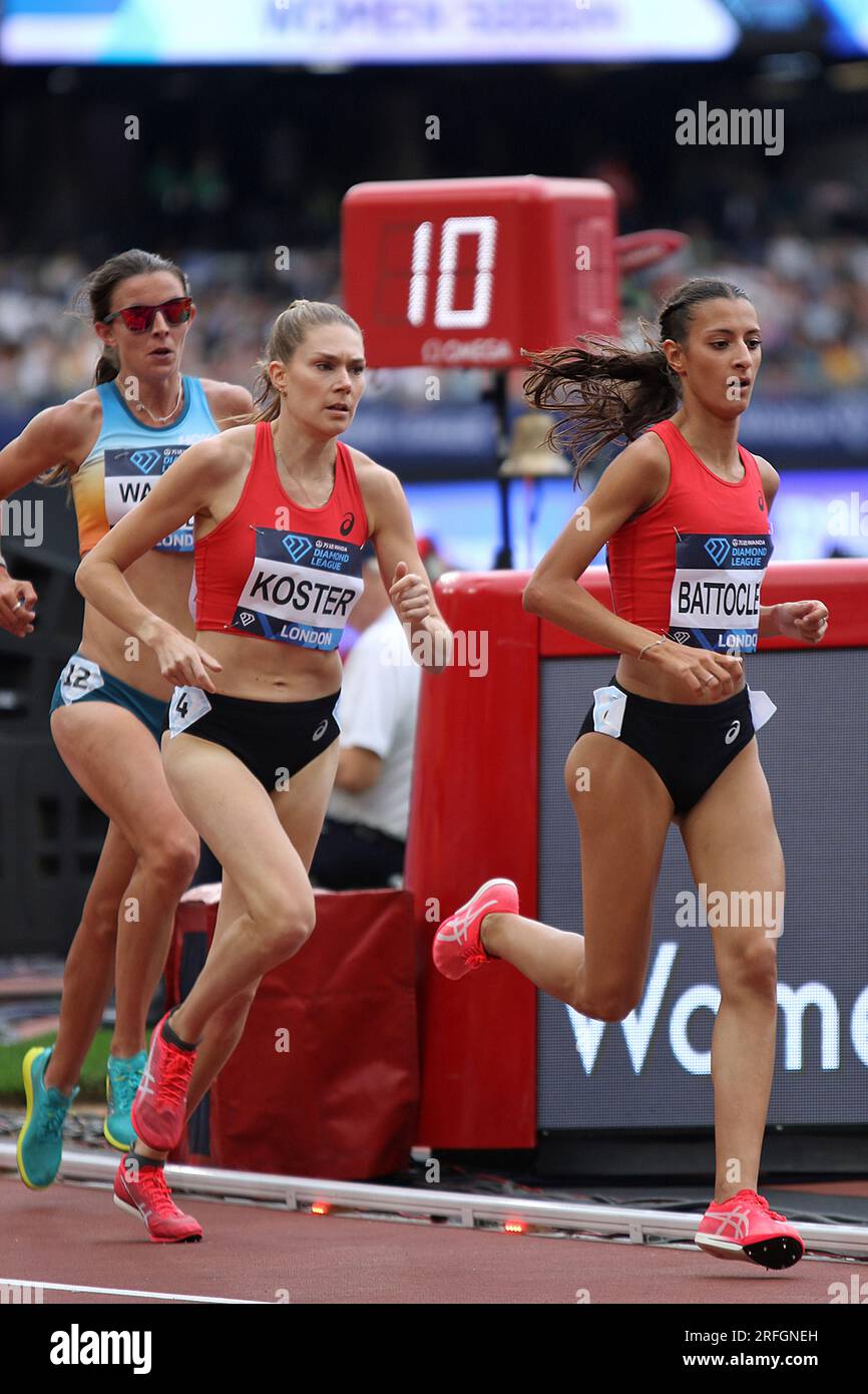 Maureen KOSTER of the Netherlands in the 5000 metres for the Women in ...