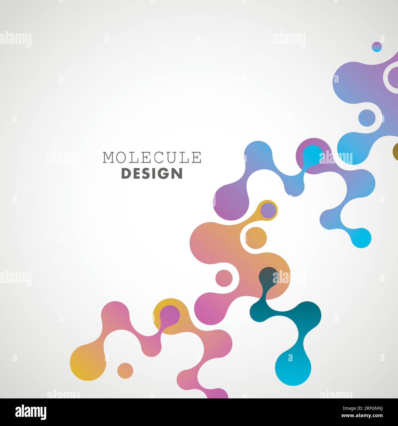 Abstract volumetric purple molecules white background Stock Vector ...