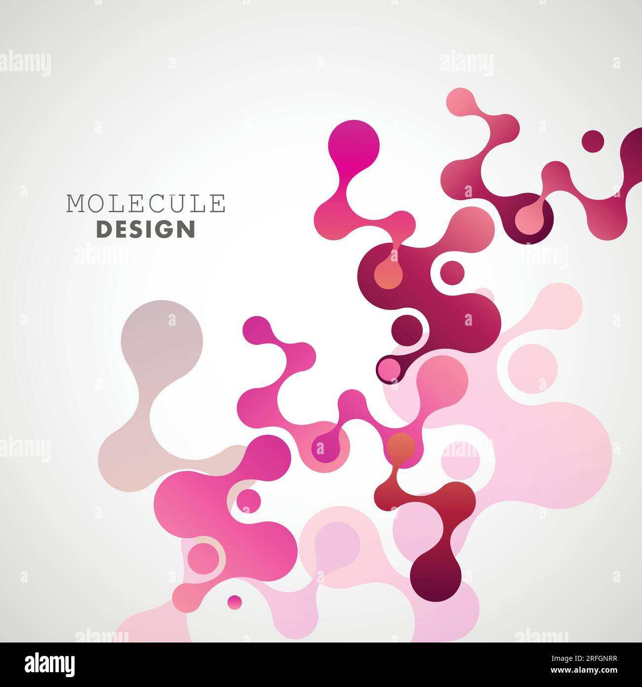 Abstract volumetric purple molecules on a white background Stock Vector ...