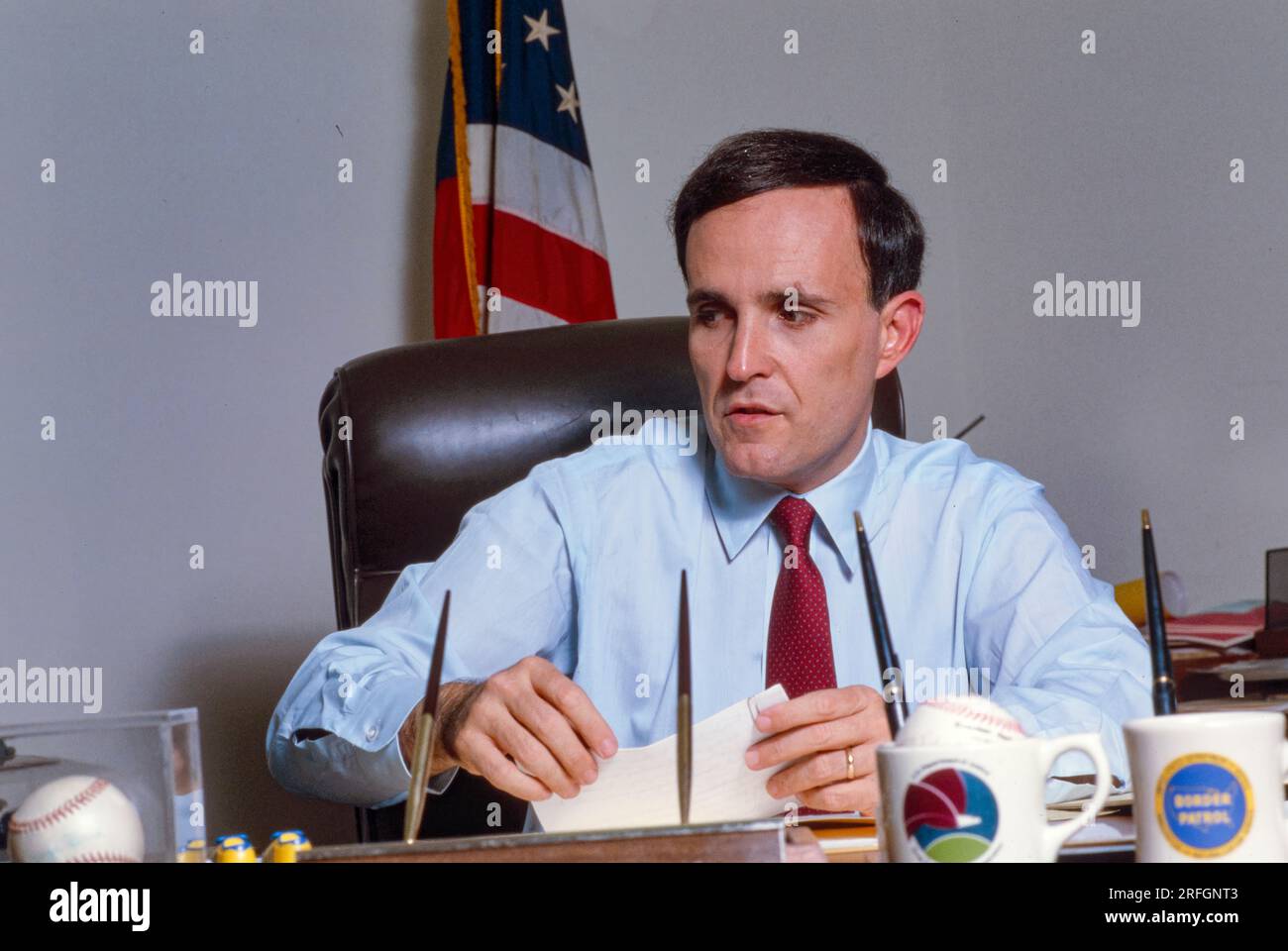 Rudy Giuliani, US Attorney for the Southern District of New York in his ...