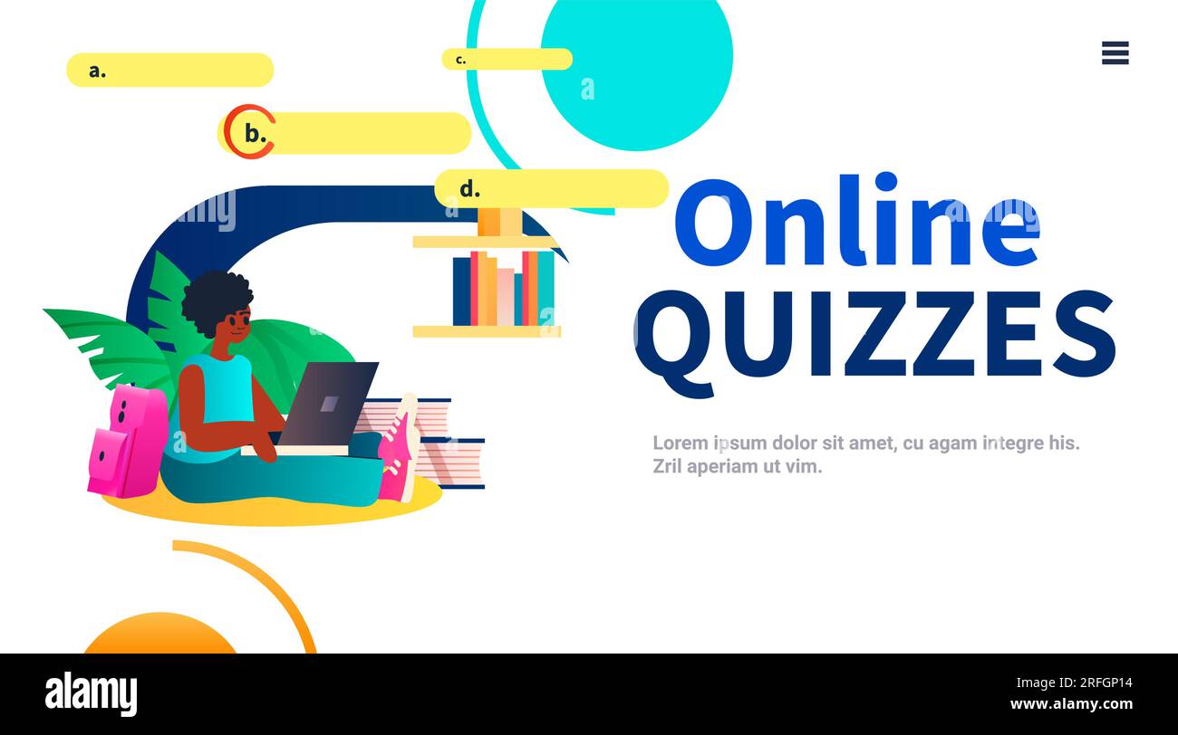 student chooses correct answer in test online quiz e-learning distance ...