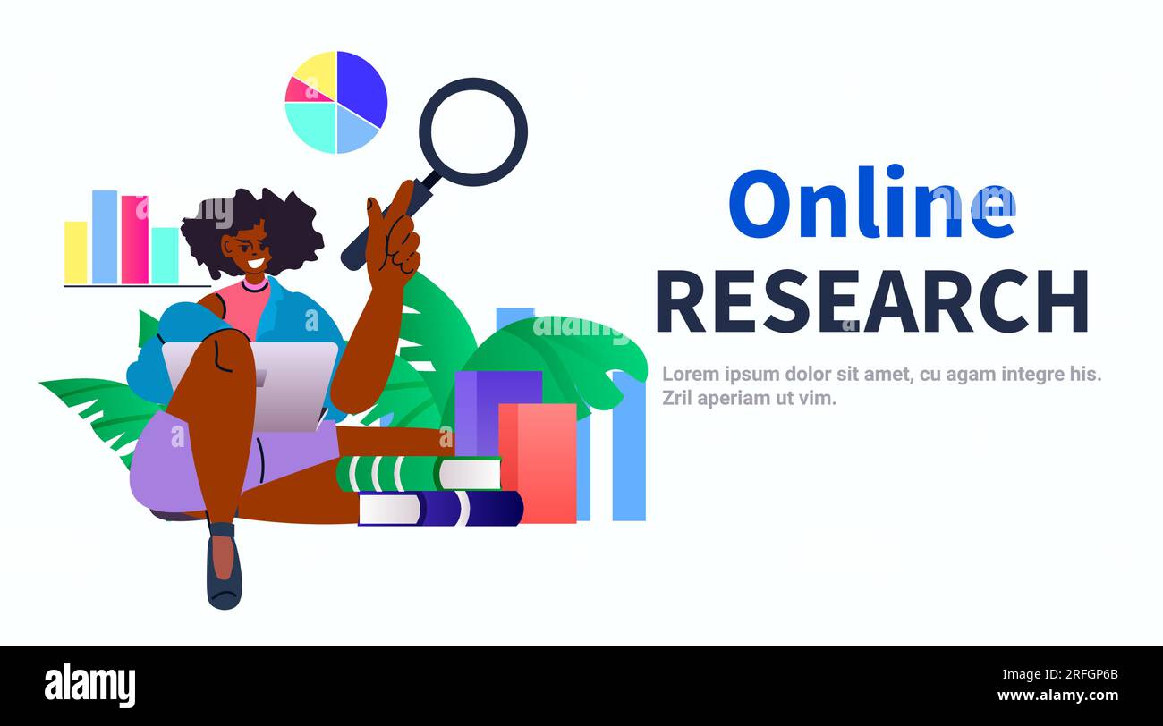 student girl analyzing statistic data on digital screen online research ...