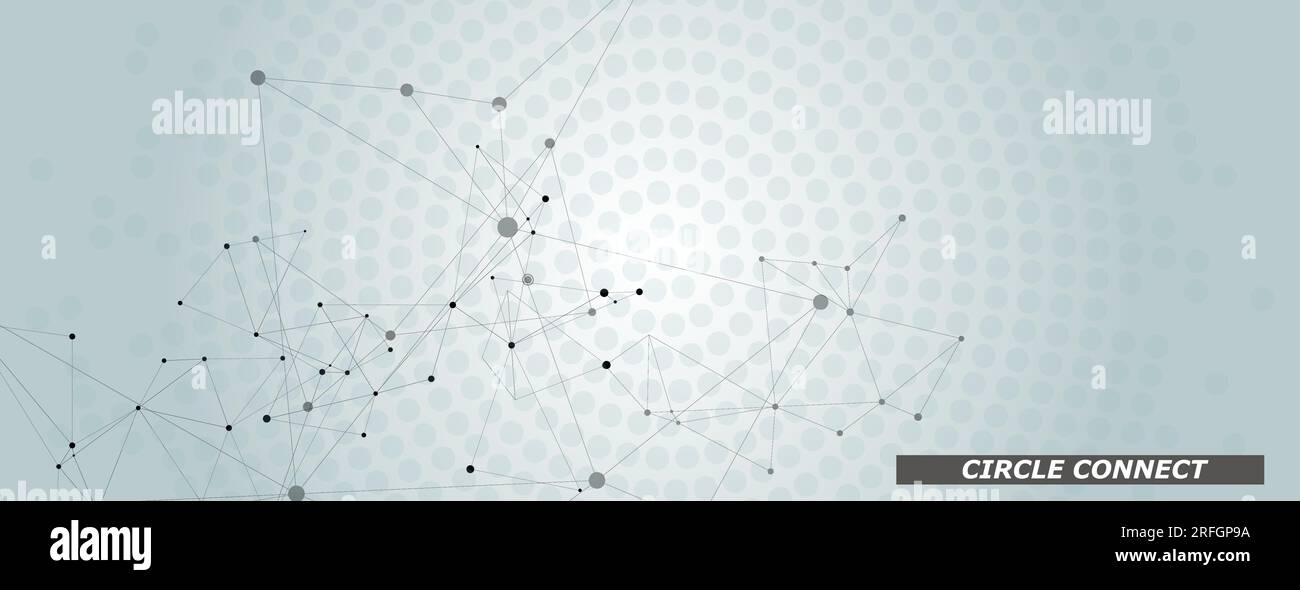 Global network connections with points lines. Vector connections Stock ...