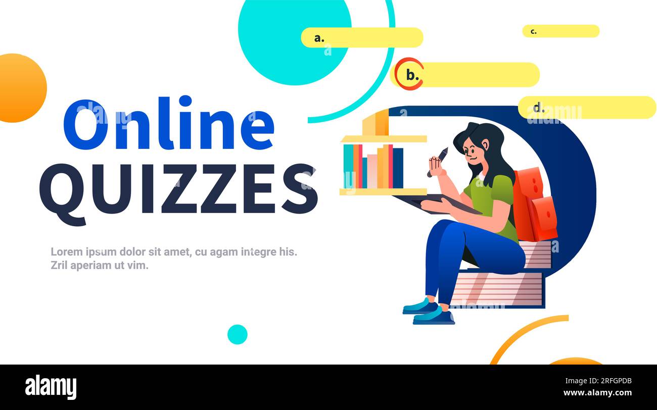 student chooses correct answer in test online quiz e-learning distance ...