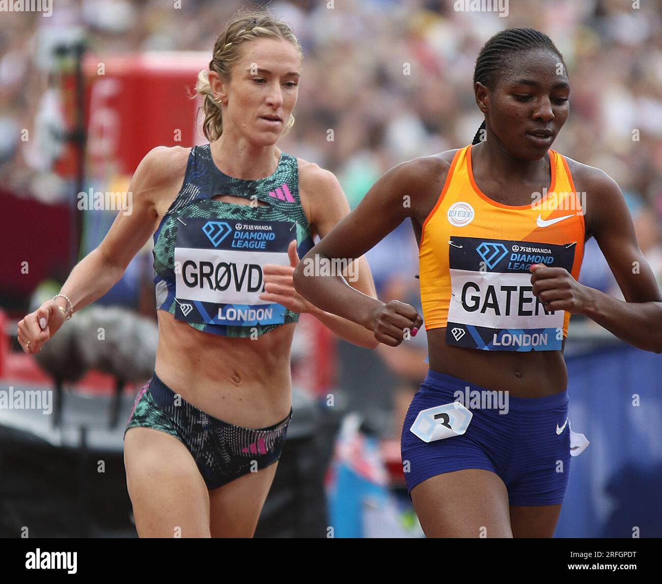 Karoline Bjerkeli GRØVDAL of Norway in the 5000 metres for the Women in ...