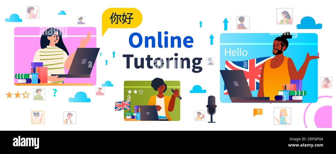 Students watching video classroom Stock Vector Images - Alamy