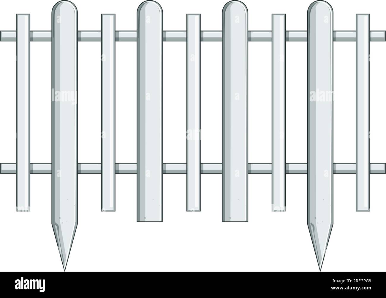 wood white fence cartoon vector illustration Stock Vector Image & Art ...