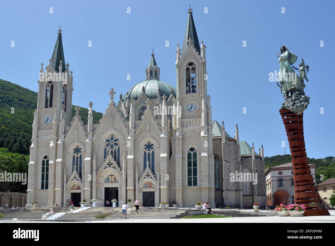 Castelpetroso, Molise, Italy 07/16/2023 The sanctuary basilica of Maria ...