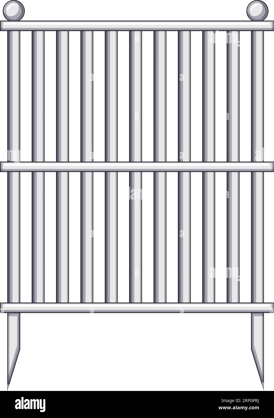 wooden white fence cartoon vector illustration Stock Vector Image & Art ...