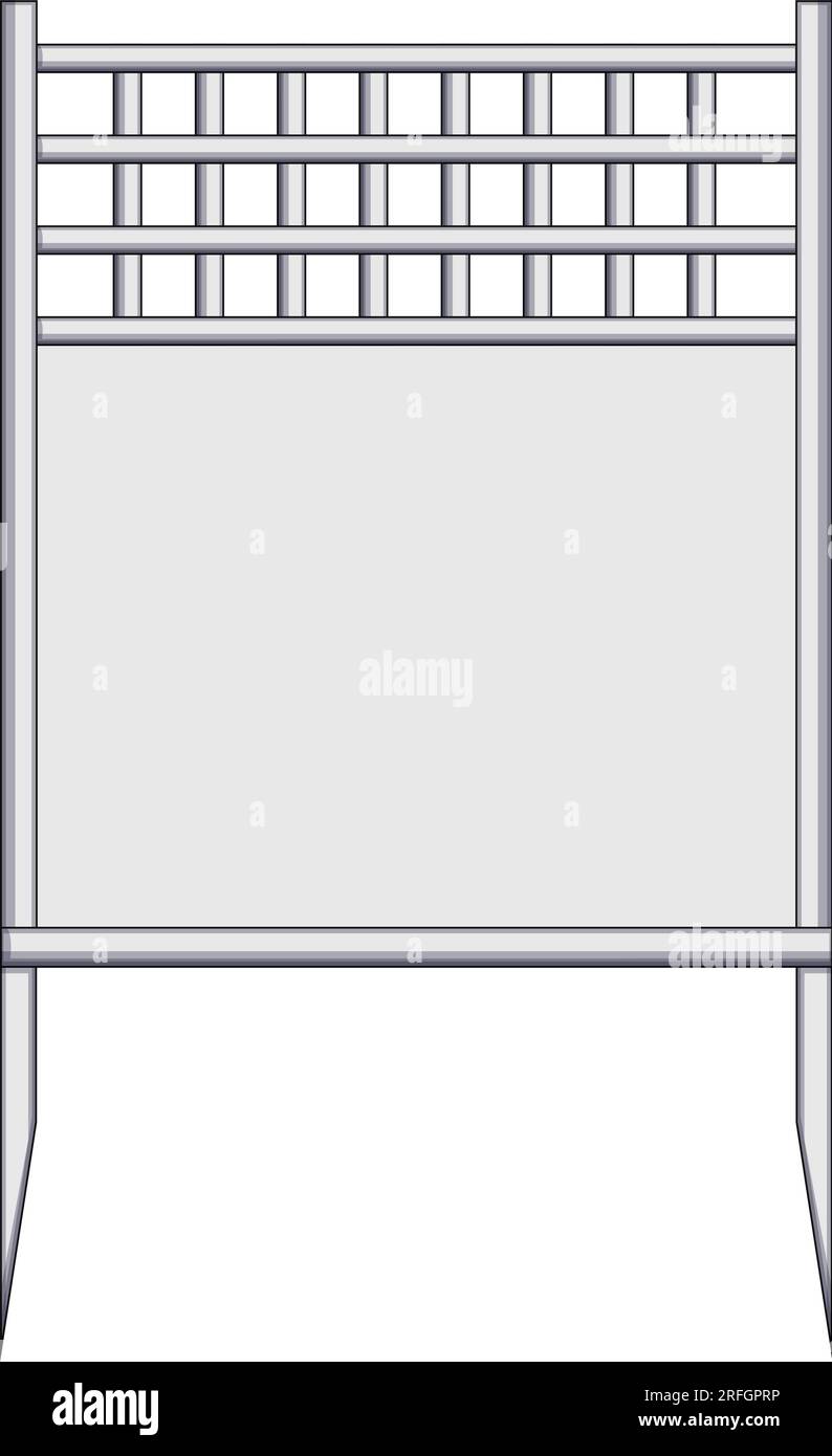 old white fence cartoon vector illustration Stock Vector Image & Art ...