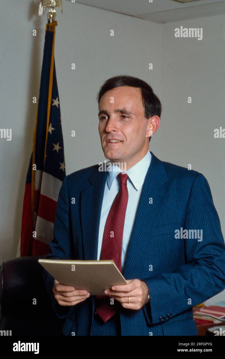 Rudy Giuliani, US Attorney for the Southern District of New York in his ...