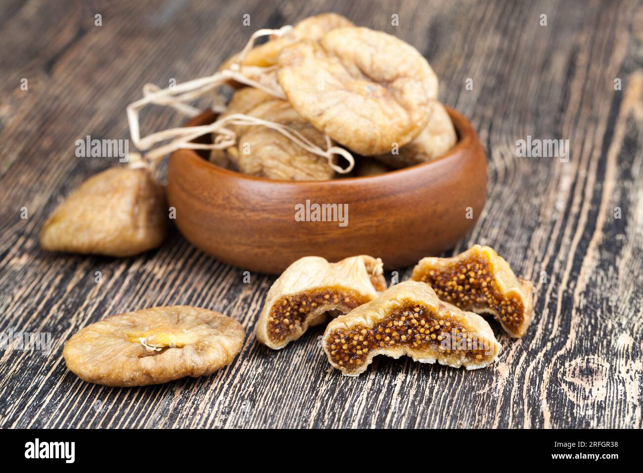 dried ripe and sweet yellow figs, figs dried naturally in the sun ...