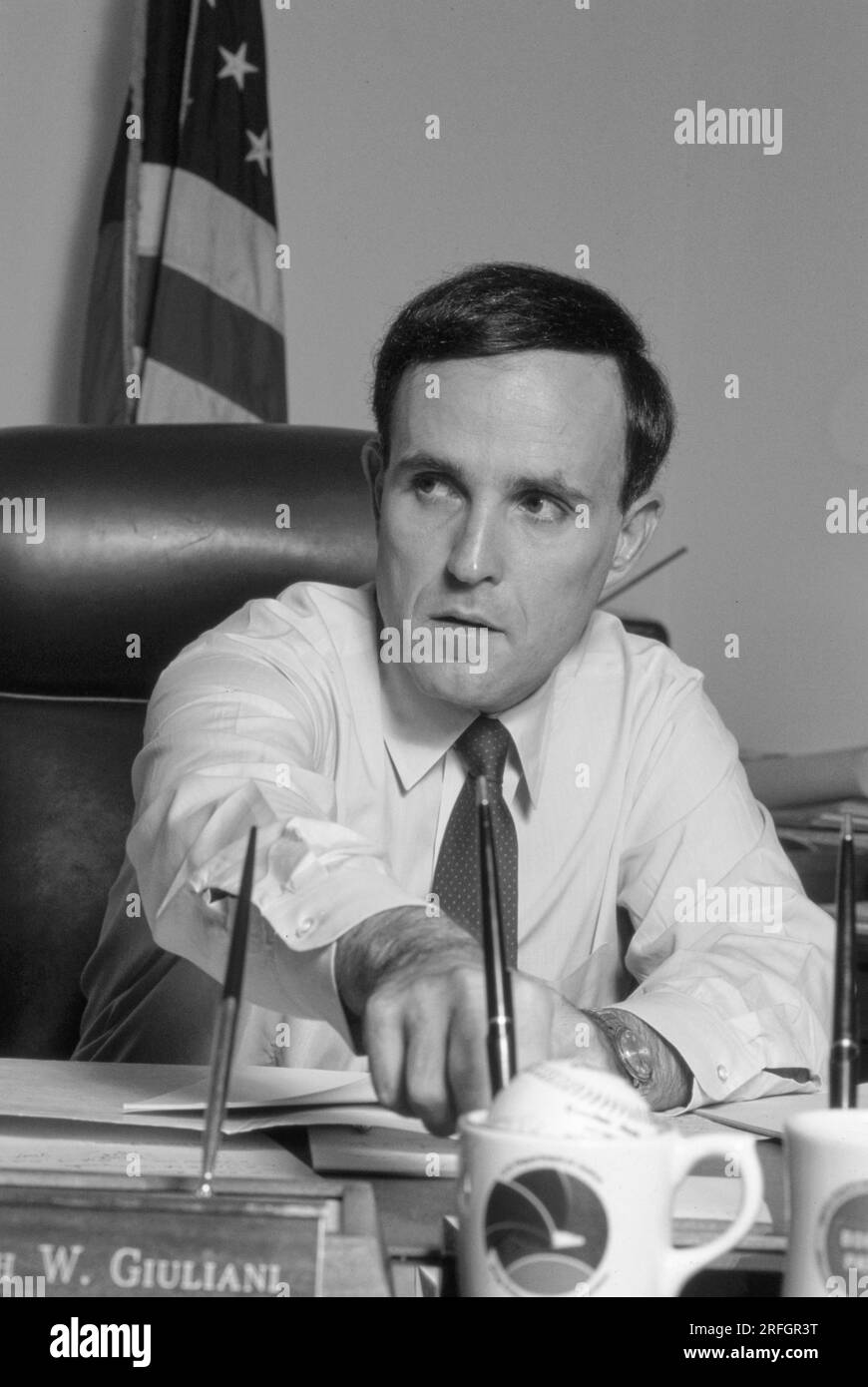 Rudy Giuliani, US Attorney for the Southern District of New York in his ...