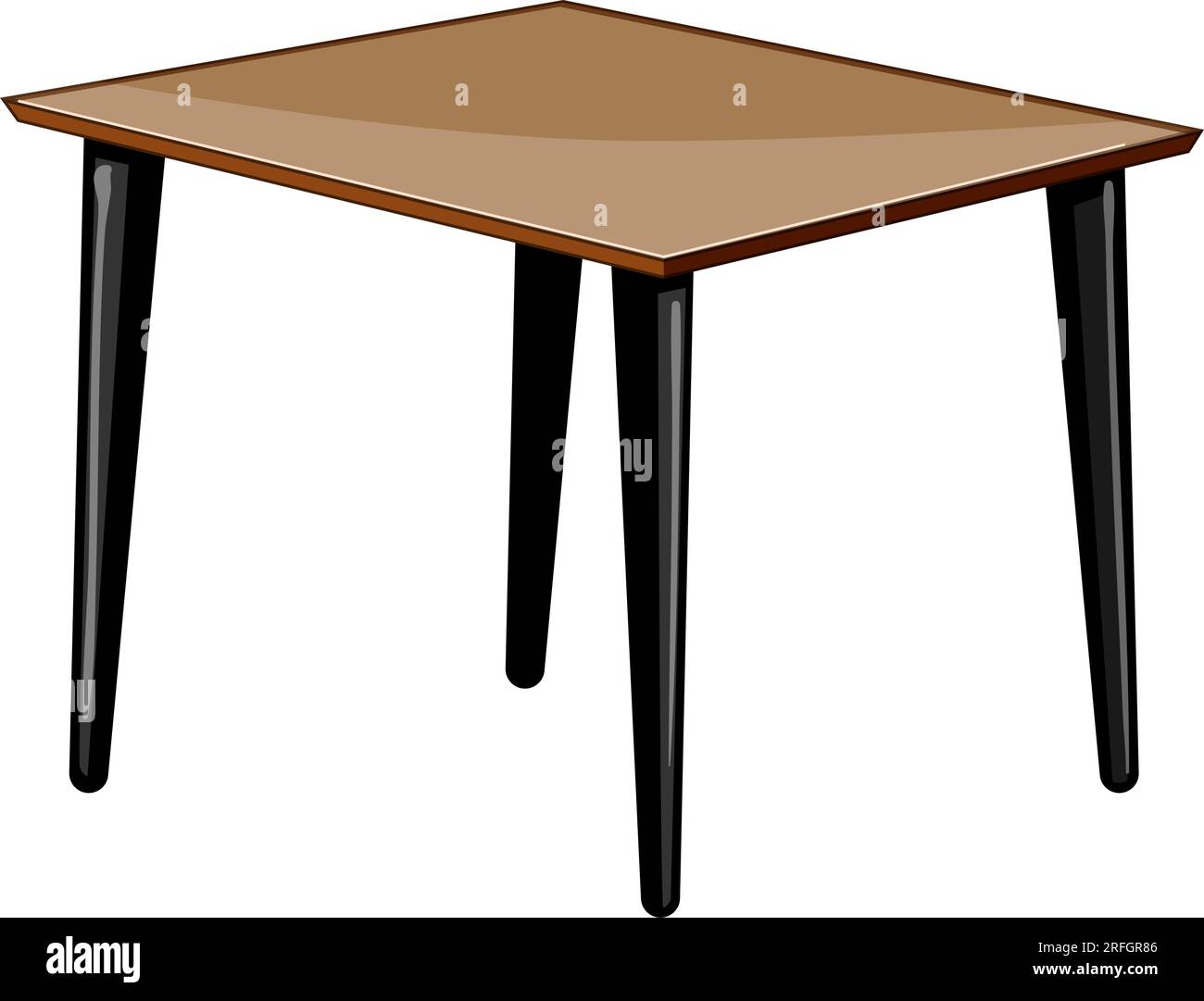 wood wooden table cartoon vector illustration Stock Vector Image & Art ...