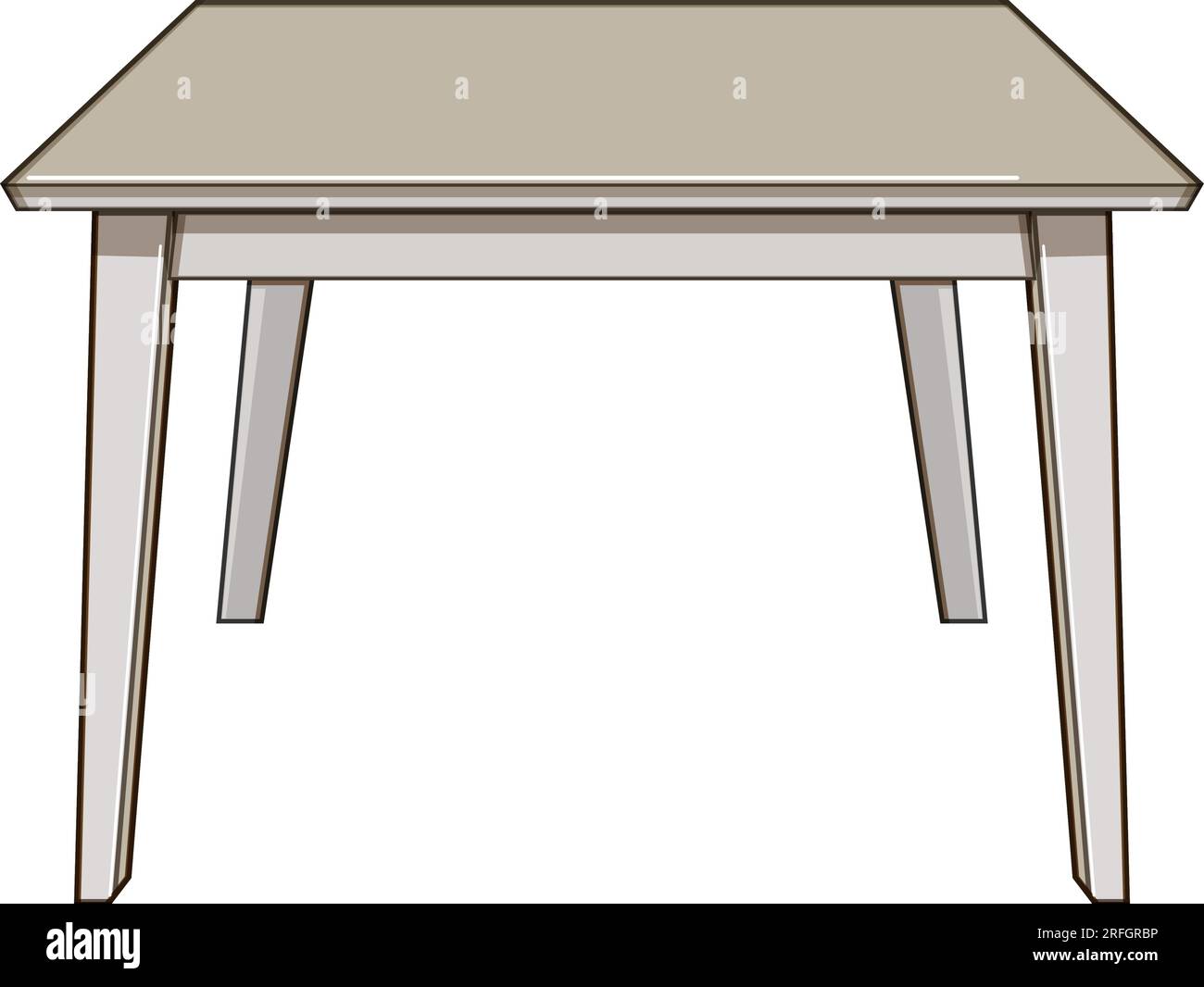 empty wooden table cartoon vector illustration Stock Vector Image & Art ...