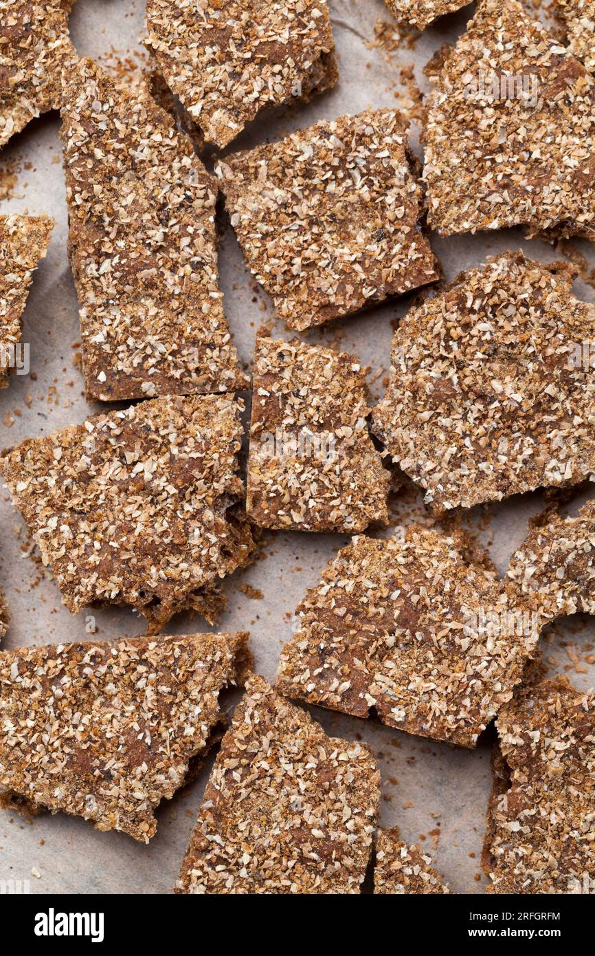 crispy rye bread, healthy foods made from rye flour, thin and crispy ...