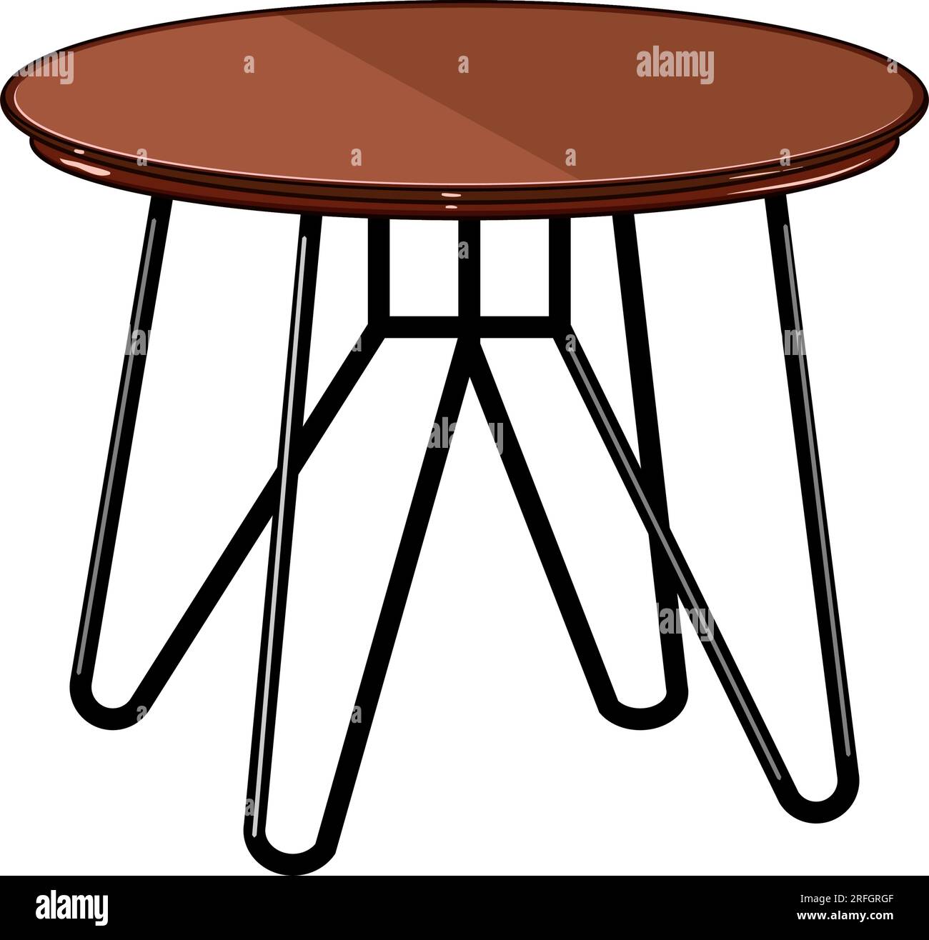 vintage wooden table cartoon vector illustration Stock Vector Image ...