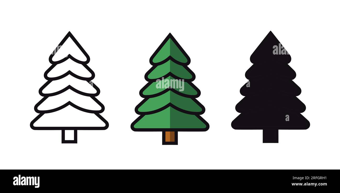 Christmas tree icon. Simple style. Vector illustration Stock Vector ...