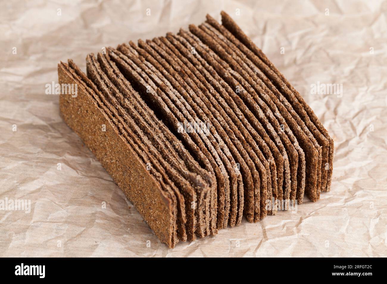 crispy rye bread, healthy foods made from rye flour, thin and crispy ...