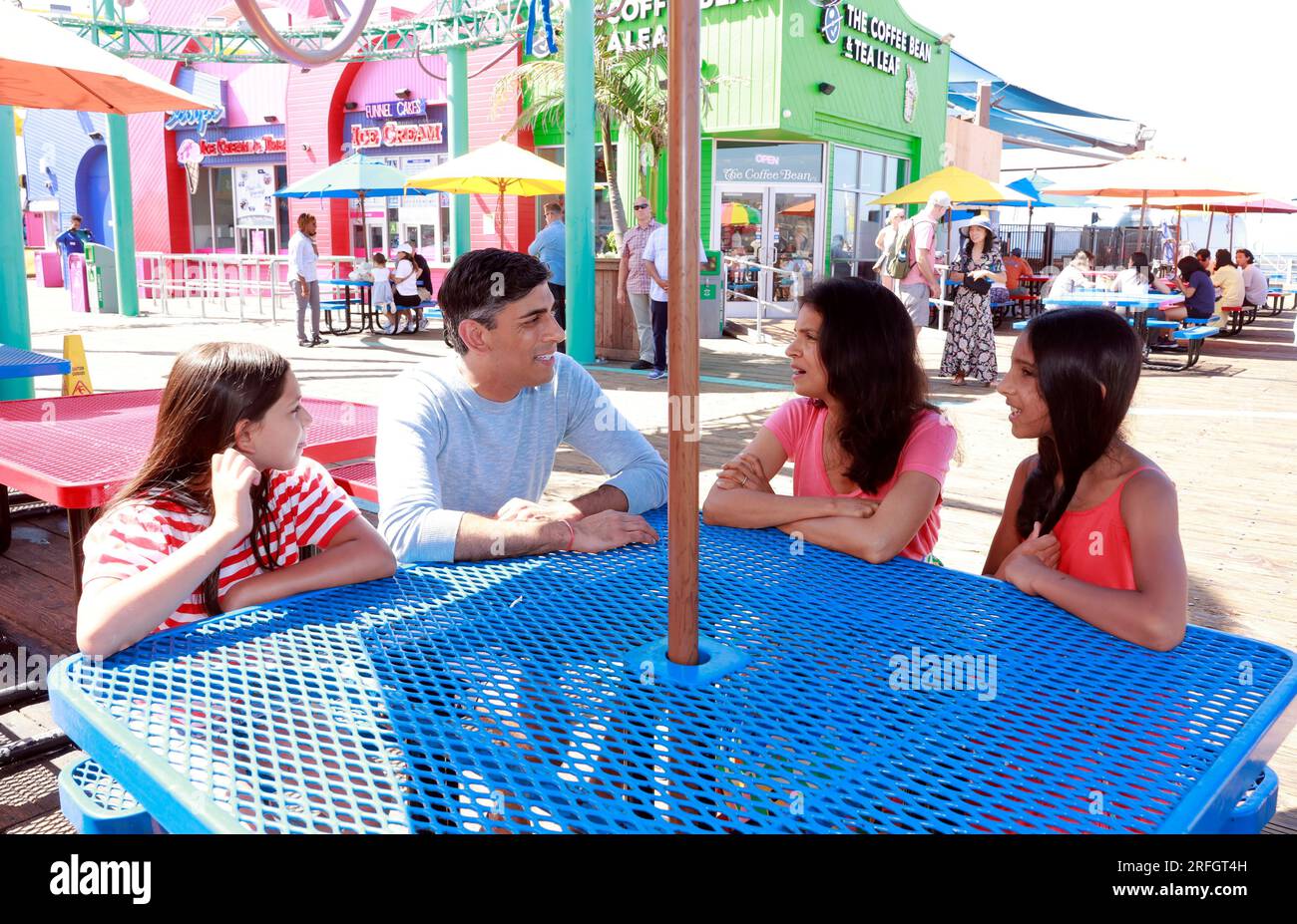 (Left-right) Krishna Sunak, Prime Minister Rishi Sunak, Akshata Murty ...