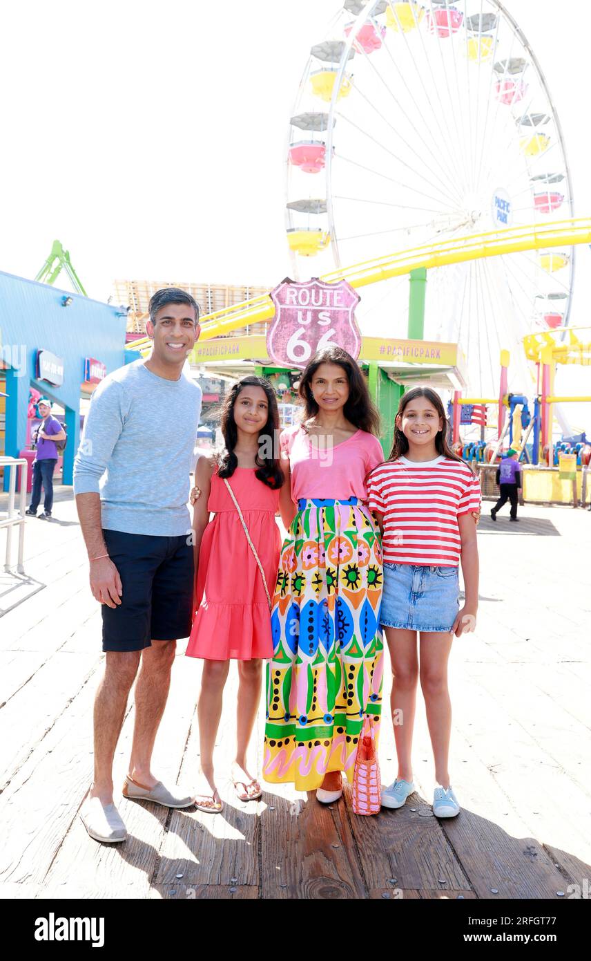 (Left-right) Prime Minister Rishi Sunak, Anoushka Sunak, Akshata Murty ...