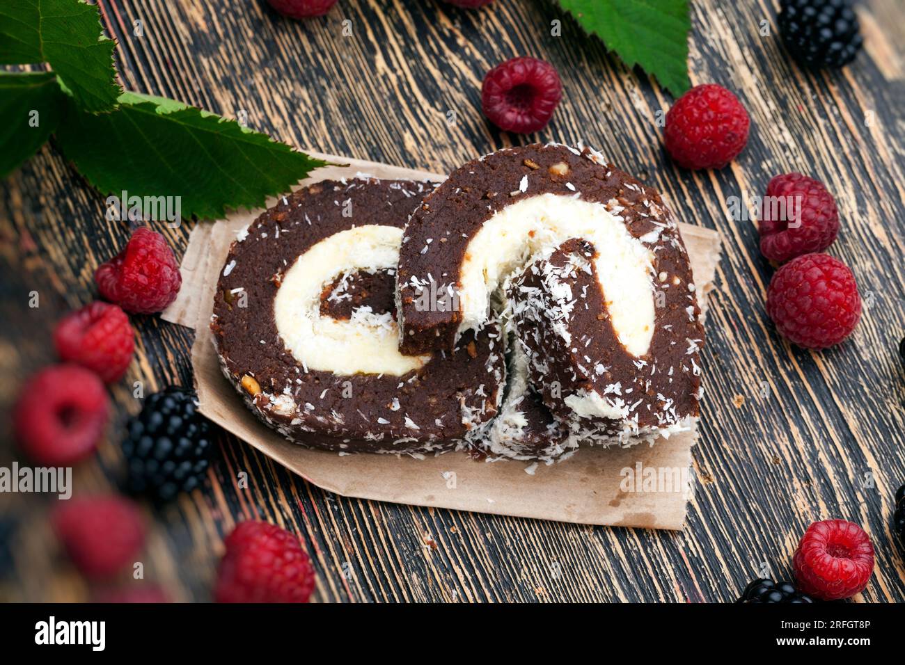 chocolate cake with coconut filling, sweets made of chocolate cakes and ...