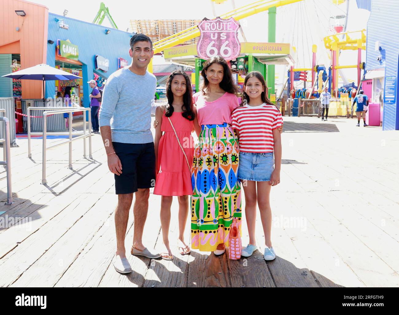 British Prime Minister Rishi Sunak, his wife Akshata Murty and ...
