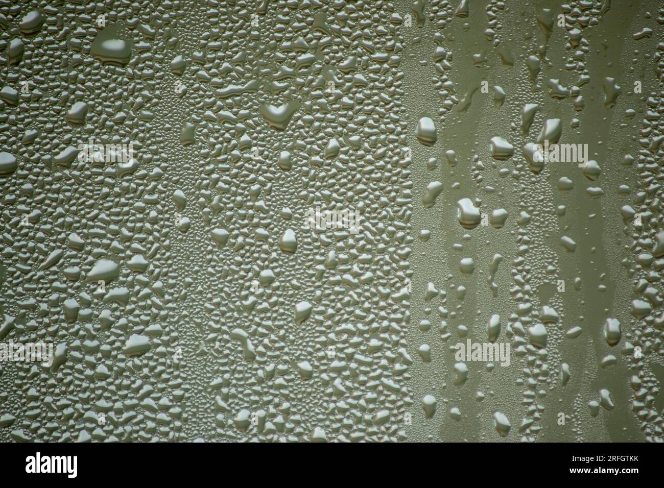 small drops of water on a misted glass Stock Photo - Alamy