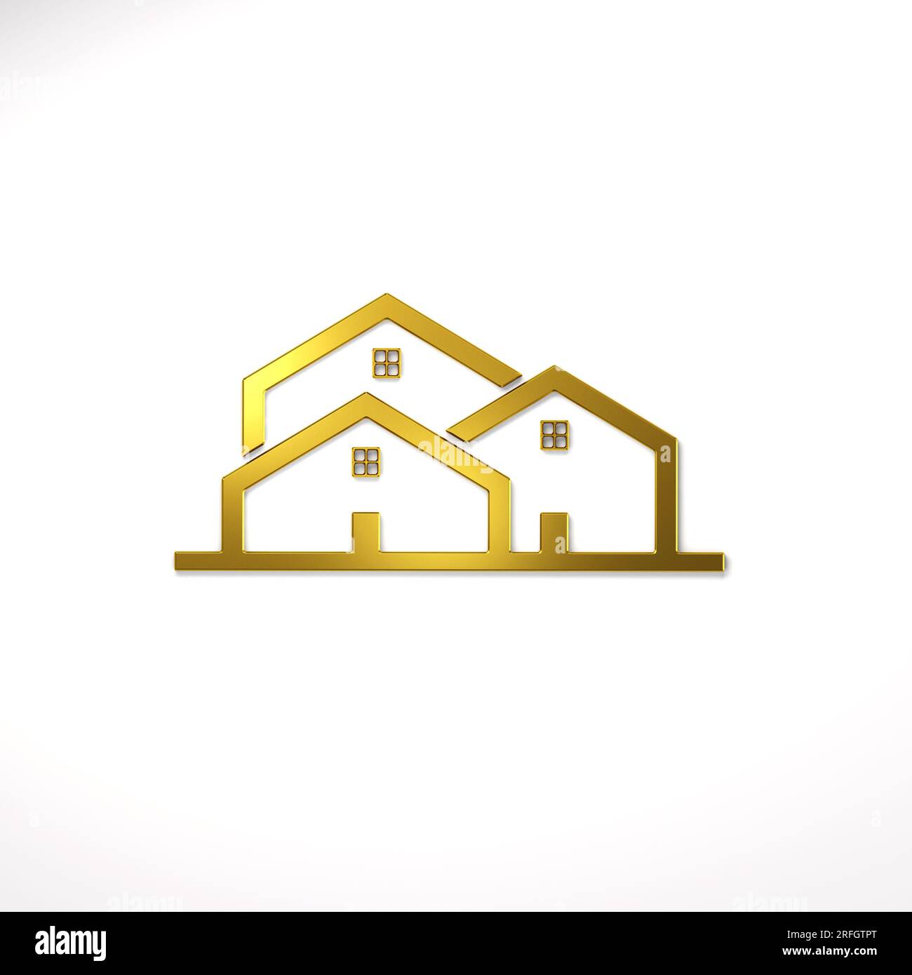 Luxurious golden real estate logo on a clean white background Stock ...