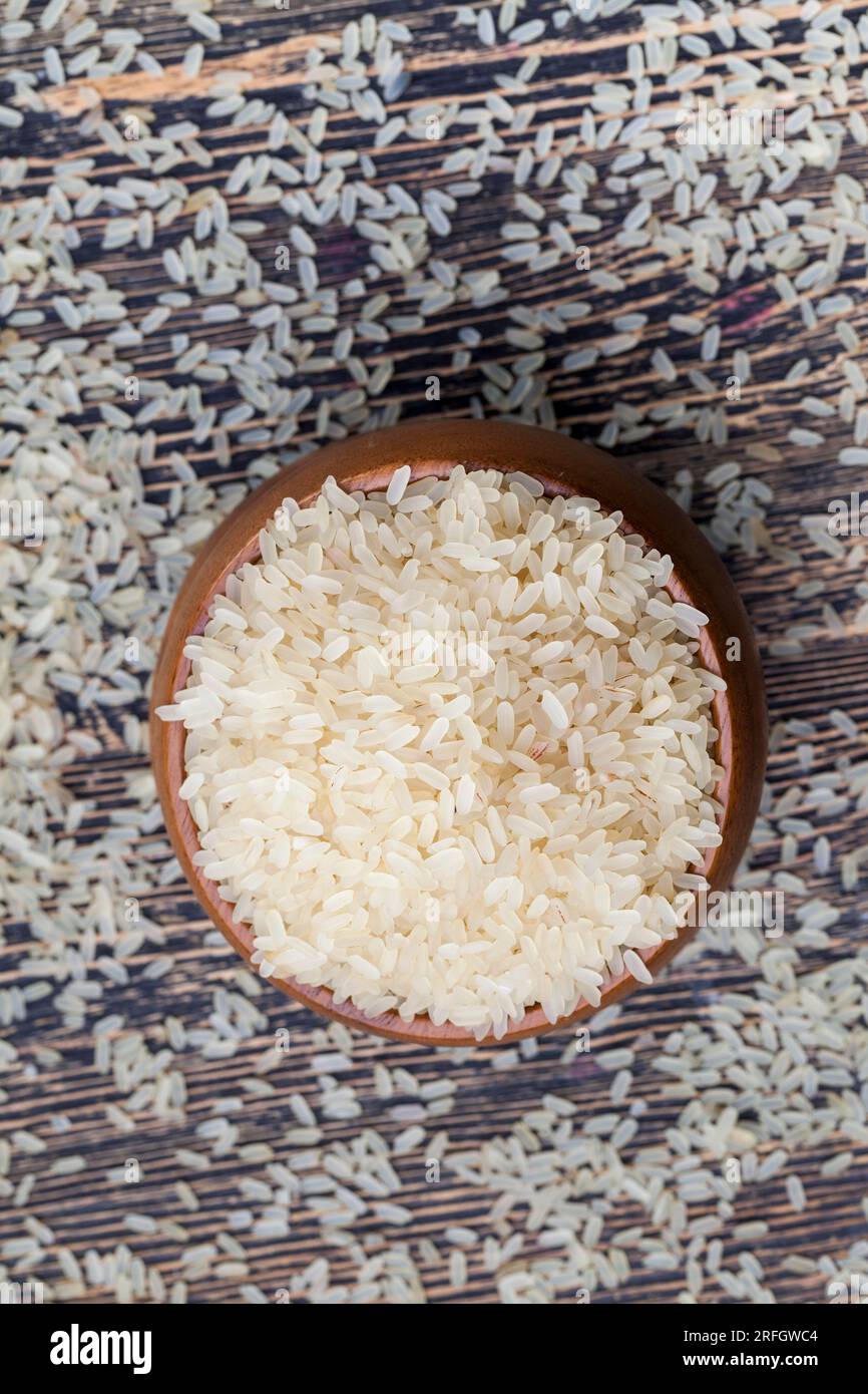 white ripe steamed rice, raw uncooked steamed rice for better taste and ...
