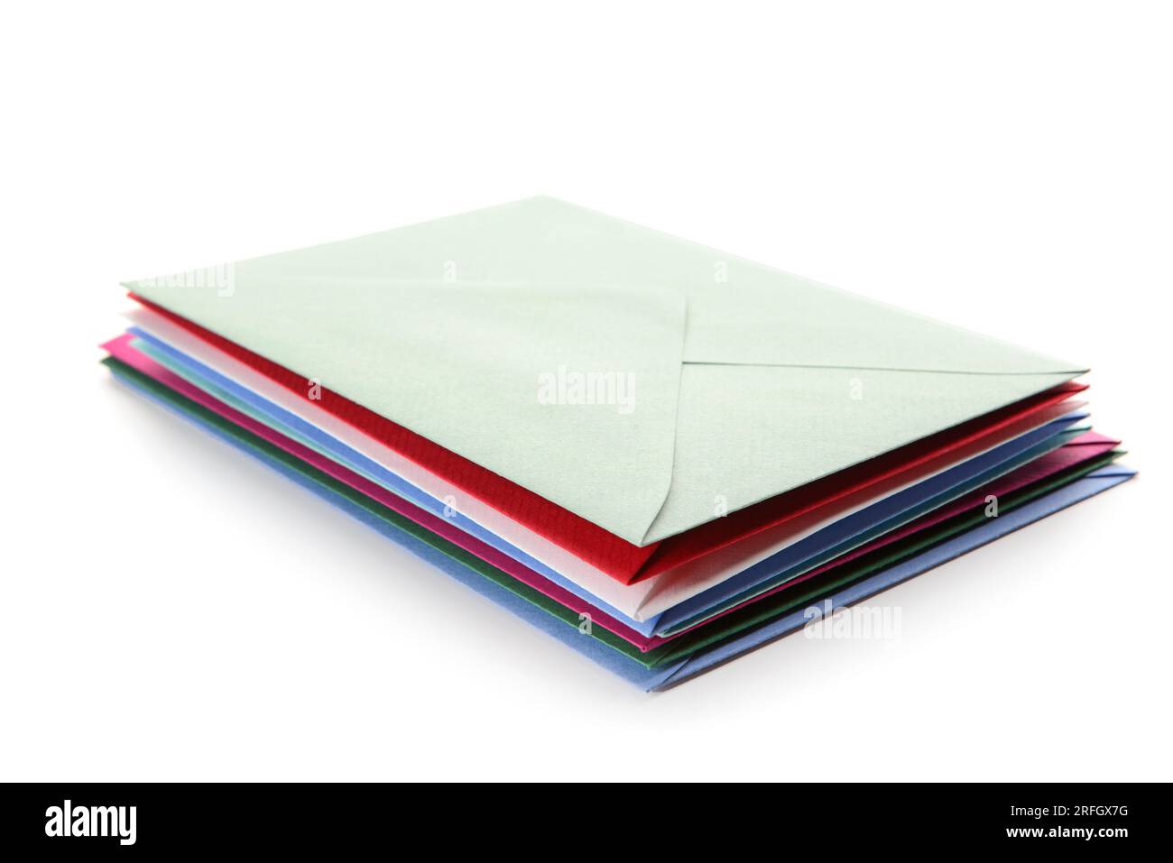 Stack of envelopes on white hi-res stock photography and images - Alamy