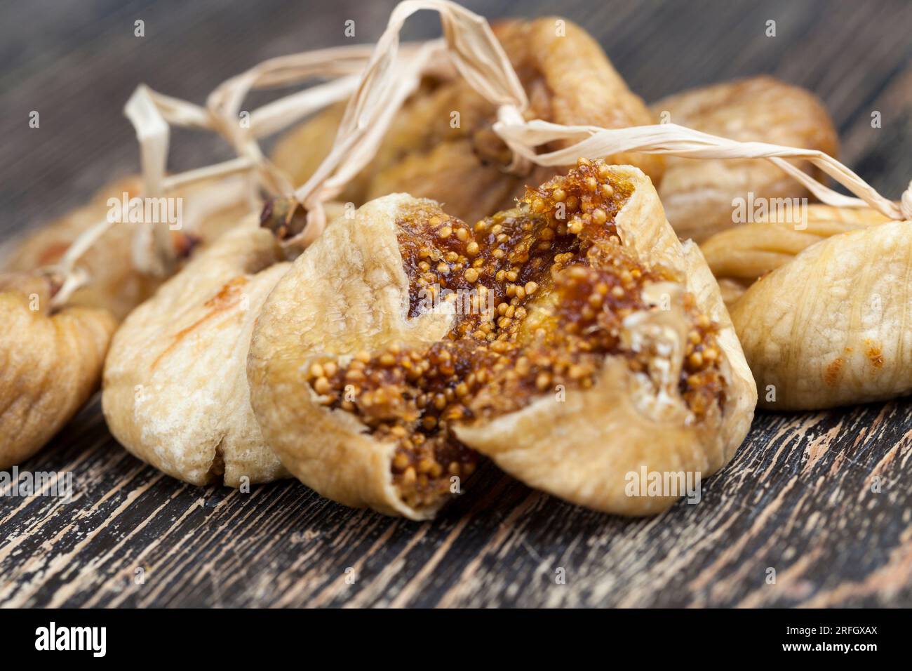 dried ripe and sweet yellow figs, figs dried naturally in the sun ...
