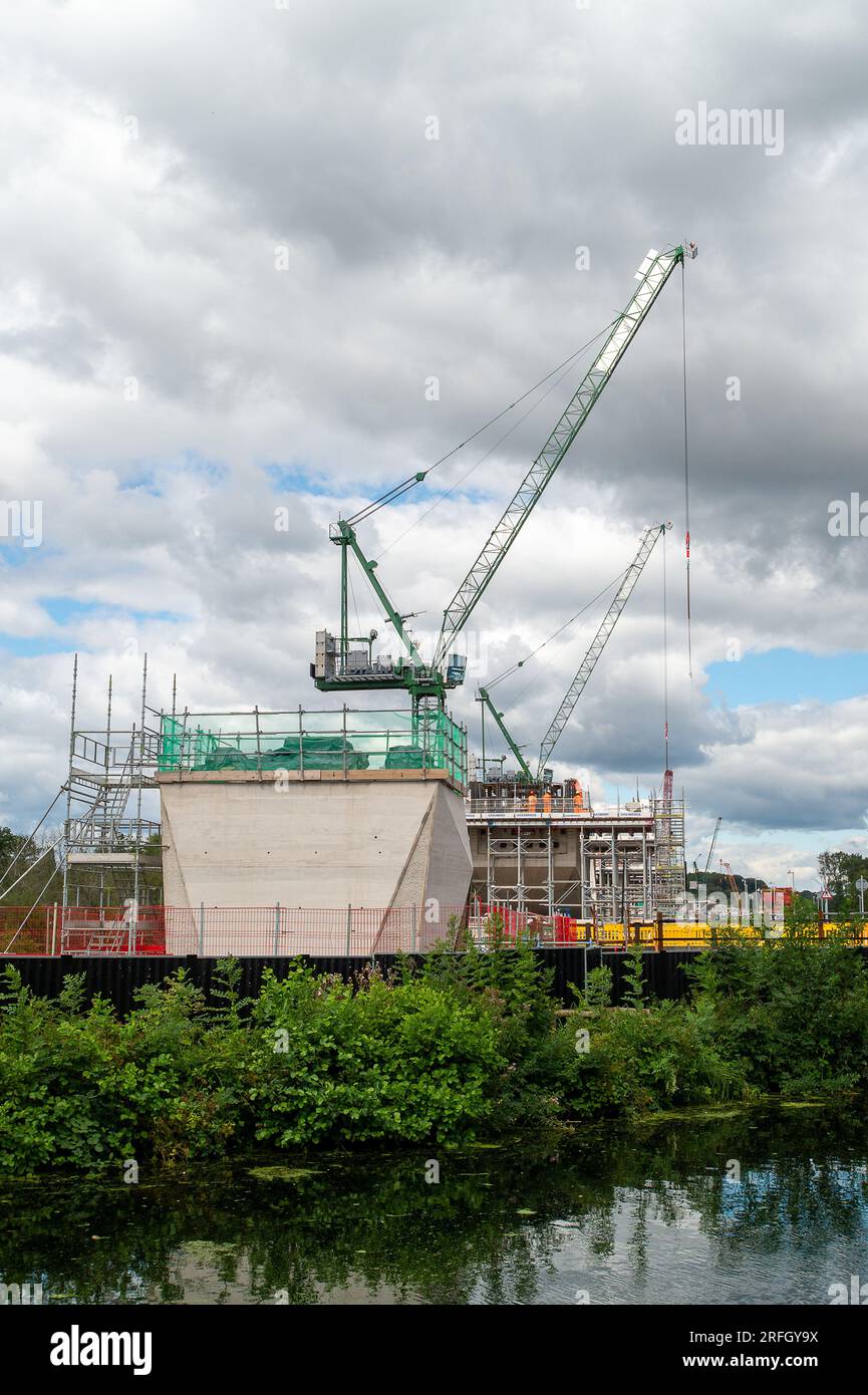 Harefield, UK. 3rd August, 2023. Construction of the HS2 High Speed ...