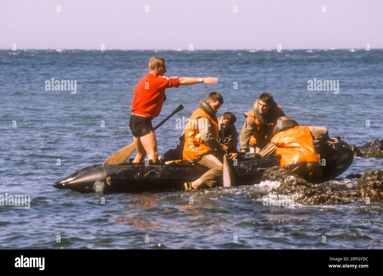 1970s archive photograph of trainees from the French commando training ...