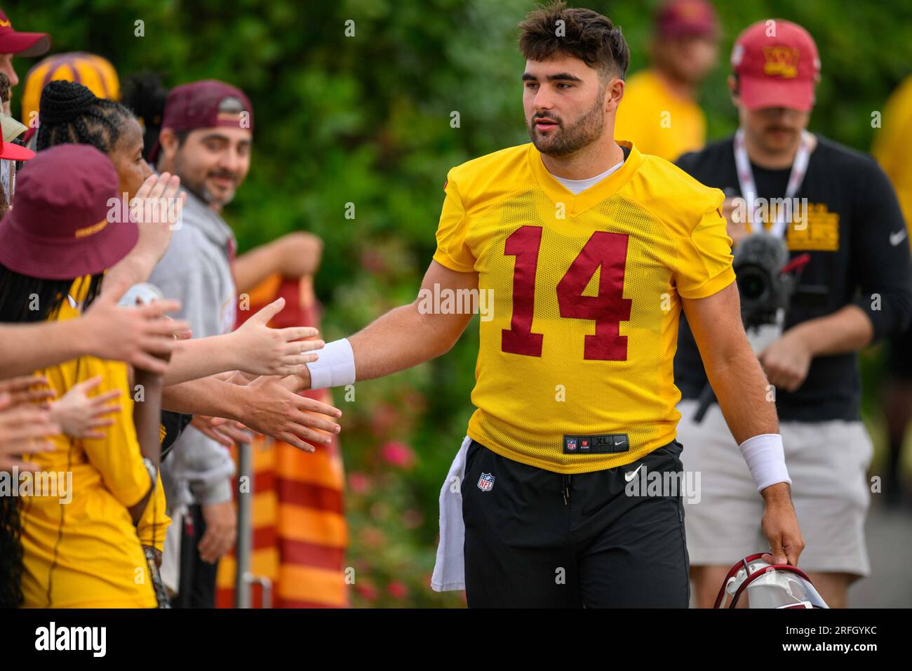 August 3rd 2023: Washington Commanders quarterback Sam Howell (14 ...
