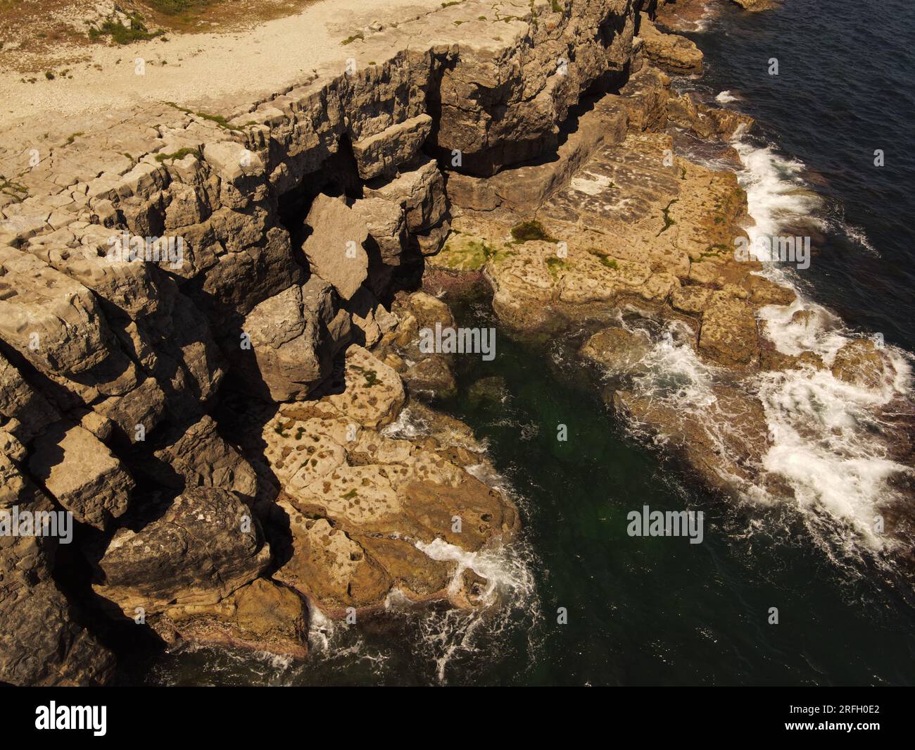 Cliffs and Hills on Dorset's famous Jurassic Coast, at Winspit Cove and ...