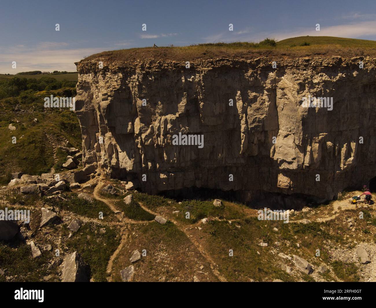 Cliffs and Hills on Dorset's famous Jurassic Coast, at Winspit Cove and ...