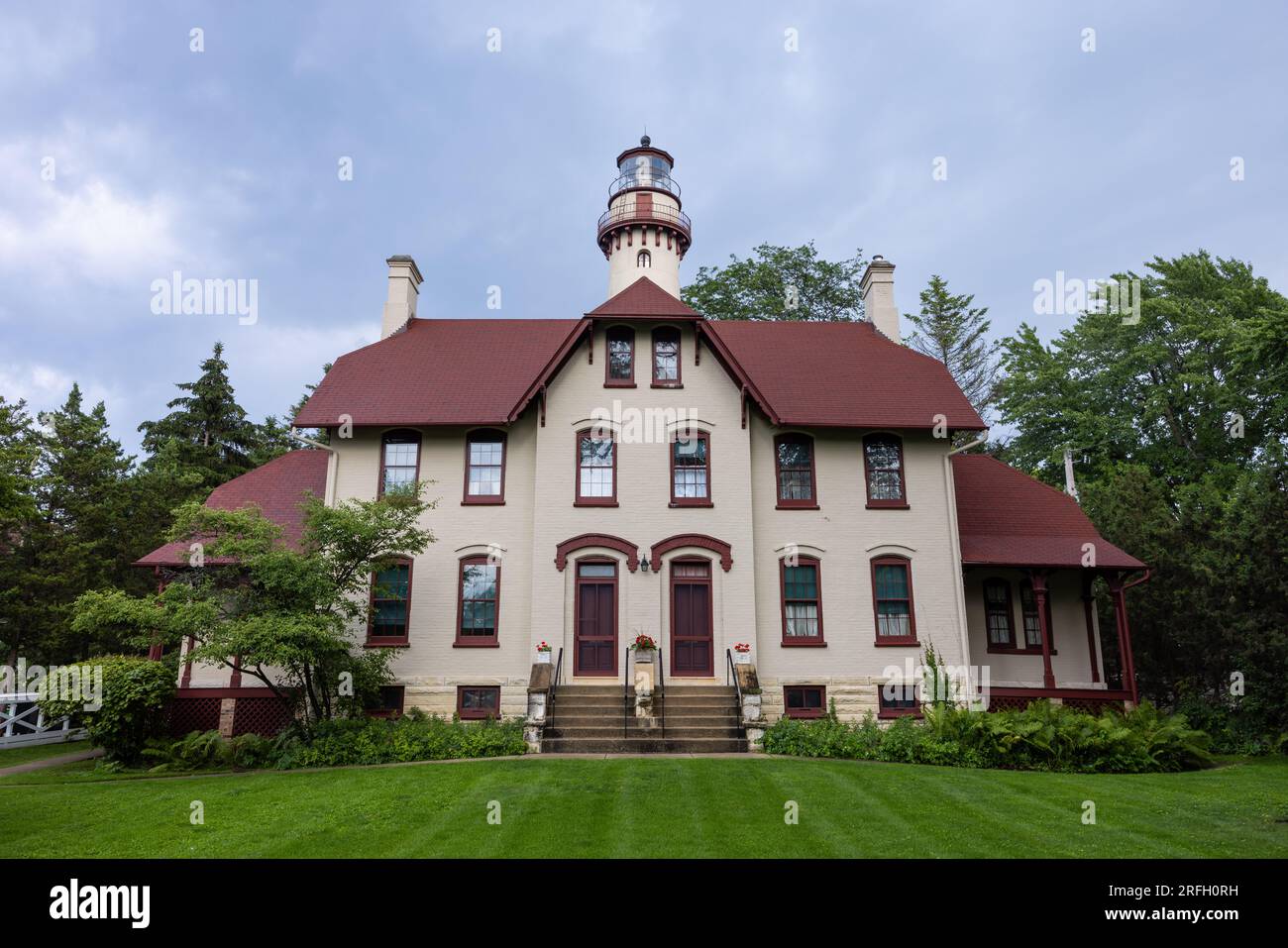 Grosse Point Lighthouse Along Great Lake Michigan Stock Photo - Alamy