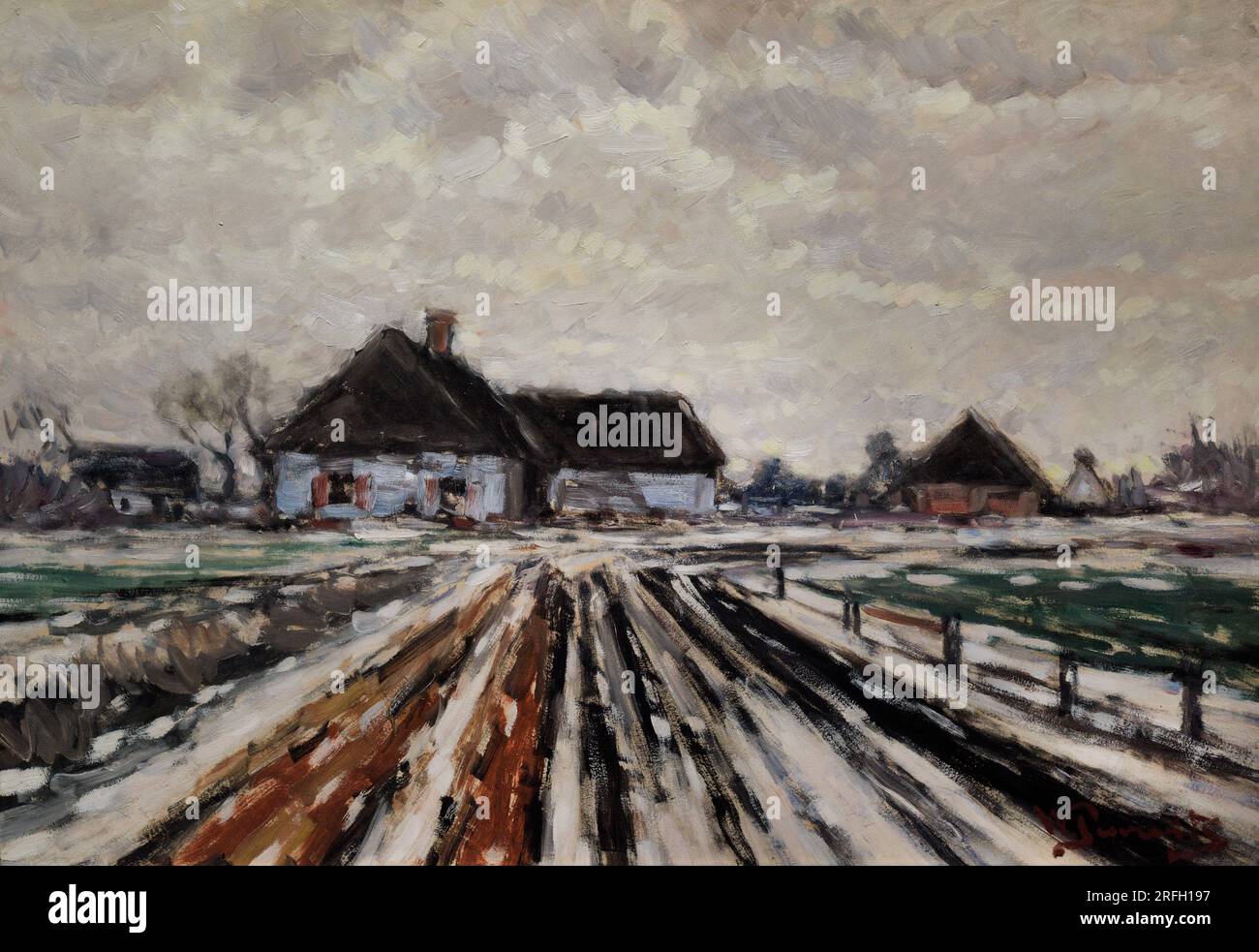 Vilhelms Purvitis (1872-1945). Latvian painter. First Snow, ca. 1930 ...