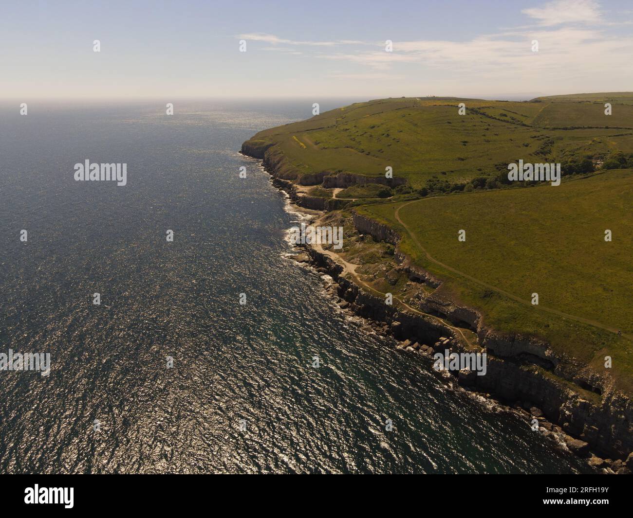 Cliffs and Hills on Dorset's famous Jurassic Coast, at Winspit Cove and ...
