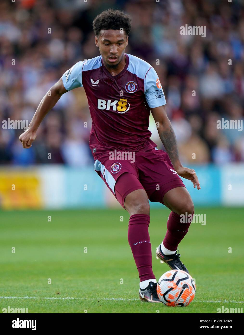 Aston Villa's Boubacar Kamara in action during the pre-season friendly ...