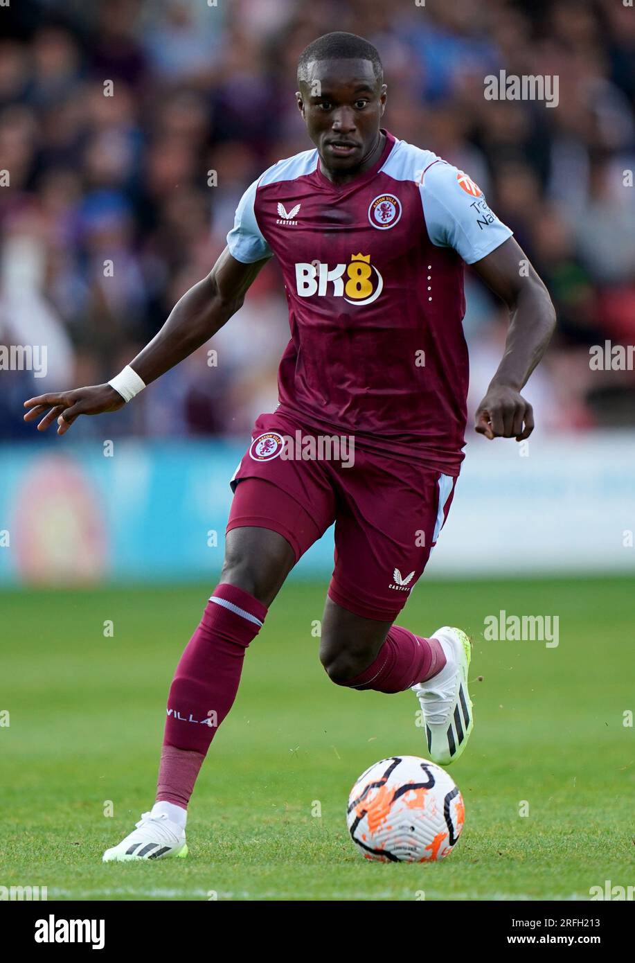 Aston Villa's Moussa Diaby in action during the pre-season friendly ...