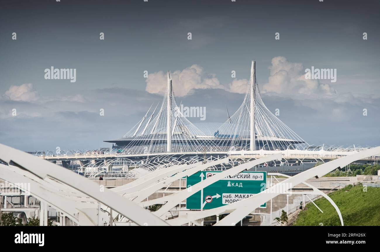 Russia, St.Petersburg, 07 July 2023: Expressway of the western high ...