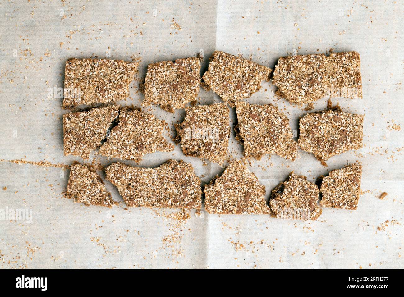 crispy rye bread, healthy foods made from rye flour, thin and crispy ...